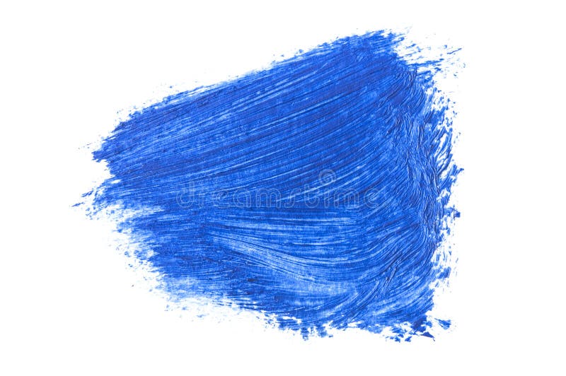 Blue Stroke of the Paint Brush Isolated on White Stock Image - Image of ...