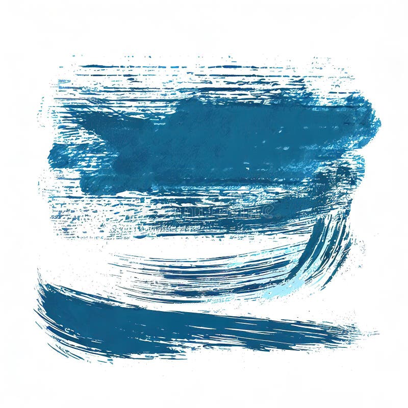Blue Brush Stroke and Texture. Grunge Vector Abstract Hand - Painted ...
