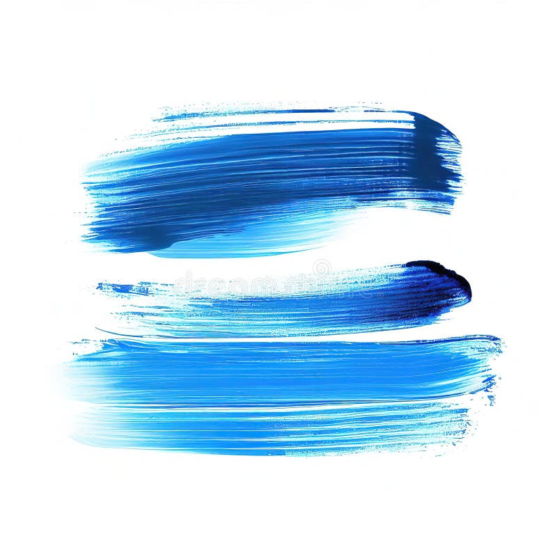 Blue Brush Stroke and Texture. Grunge Vector Abstract Hand - Painted ...