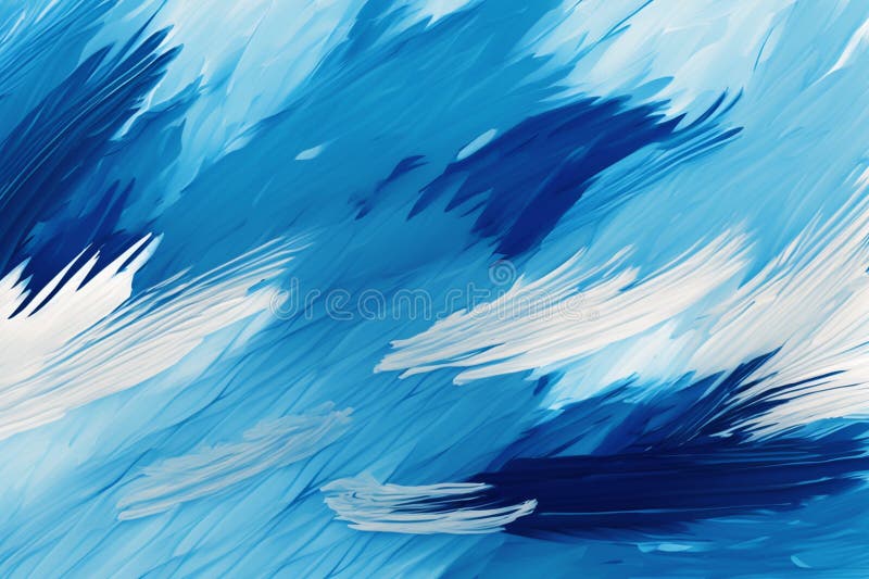 Blue Brush Strokes in Horizontal Background Generative AI Stock ...