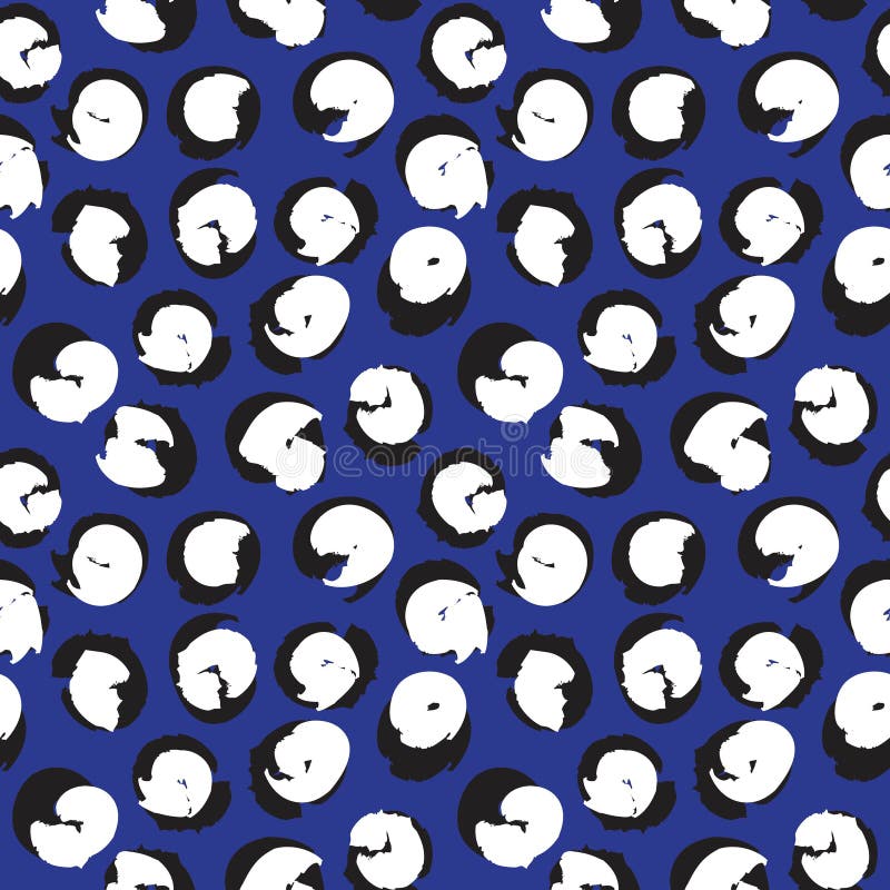 Blue Brush Strokes Seamless Pattern Background Stock Vector ...