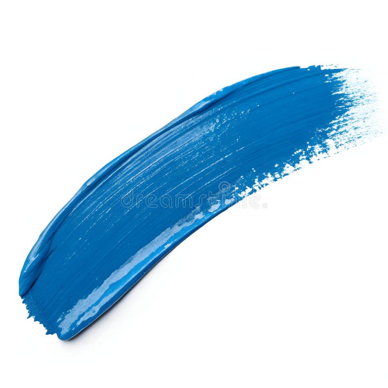 Blue Brushstroke Isolated on White Background Stock Illustration ...