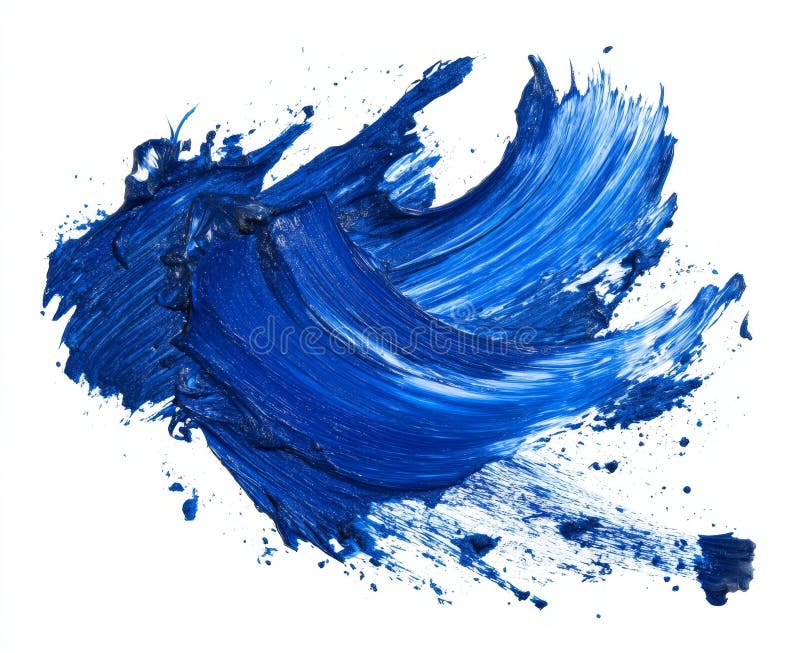 A Blue Brushstroke on a White Surface, Used As a Textured Design ...