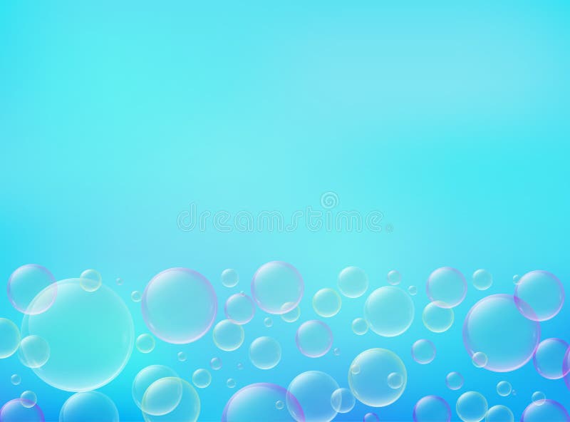 Blue Bubble Abstract Design. Stock Vector - Illustration of circle ...