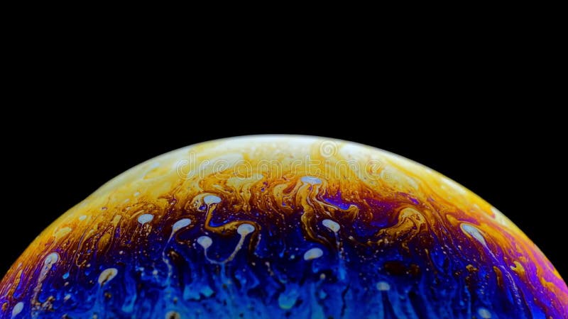 Blue Bubble, Effect from Chemical, Temperature and Water. Simulate ...