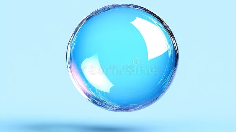 Blue Bubble Icon on White Background - Vector Illustration Stock ...