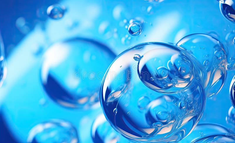 A Blue Bubble or Splash on the Water Stock Illustration - Illustration ...