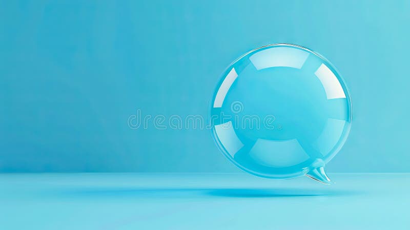 A Blue Bubble with a White Background Stock Image - Image of aqua ...
