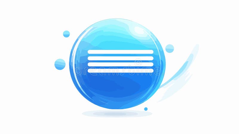 Blue Bubble with White Information Symbol beside Horizontal Line Stock ...