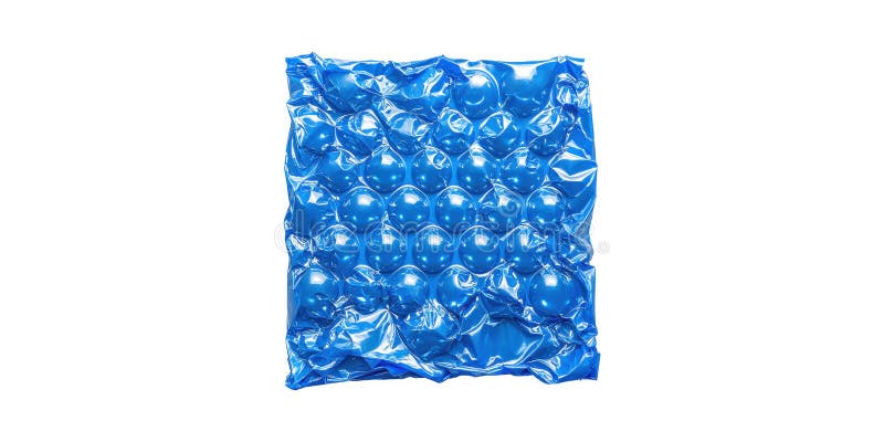 Blue Bubble Wrap Sheet for Packaging. Protective Material for Shipping ...