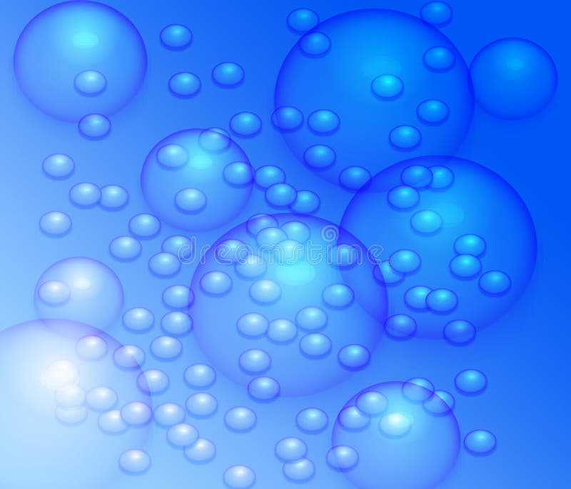 Blue bubbles stock illustration. Illustration of water - 723984