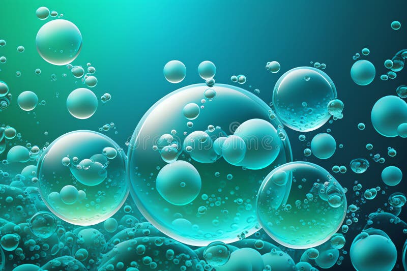 Blue Bubbles Background. Color Bubbles. Bubble Background. Generative ...