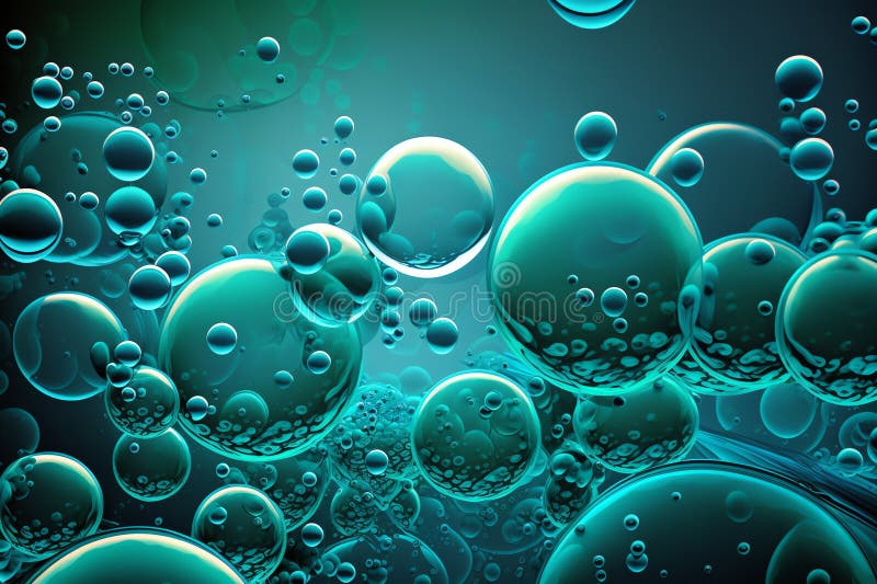 Blue Bubbles Background. Color Bubbles. Bubble Background. Generative ...