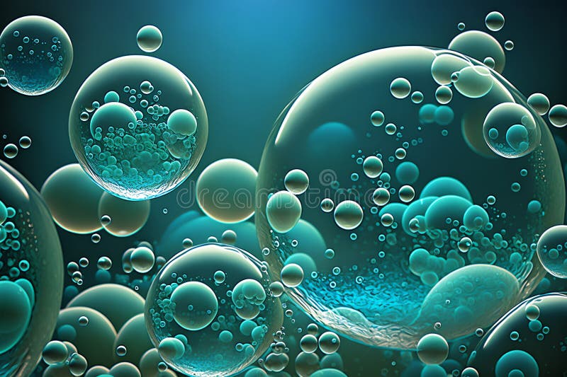 Blue Bubbles Background. Color Bubbles. Bubble Background. Generative ...