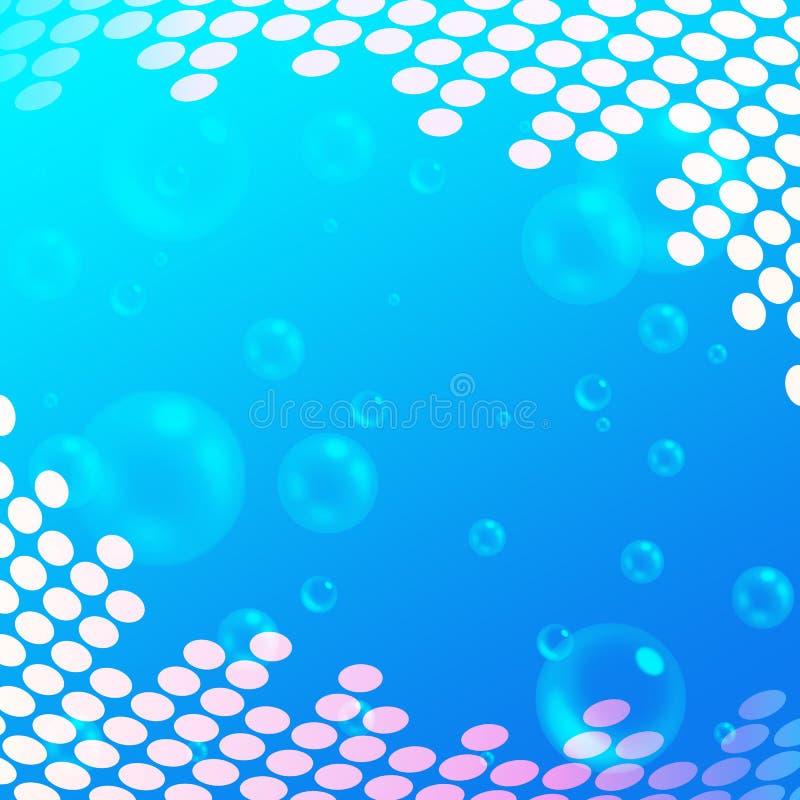 Blue Bubbles Border stock illustration. Illustration of dotted - 15260136
