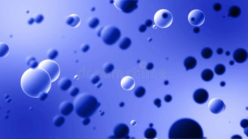 Blue Bubbles Spreading in Different Directions with Depth of Field ...