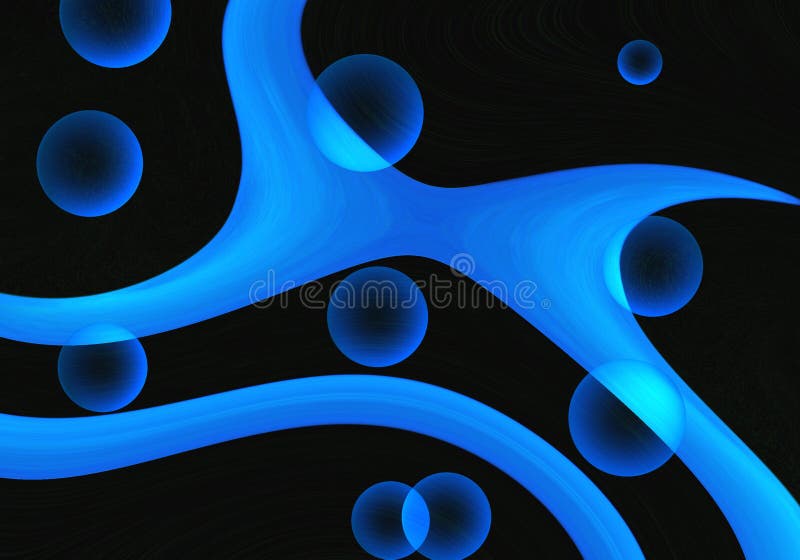Blue Bubbles and Swirl stock illustration. Illustration of savers - 7559446