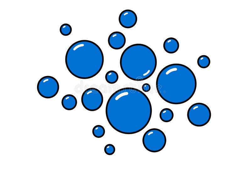 Blue bubbles clipart stock vector. Illustration of clean - 367278733