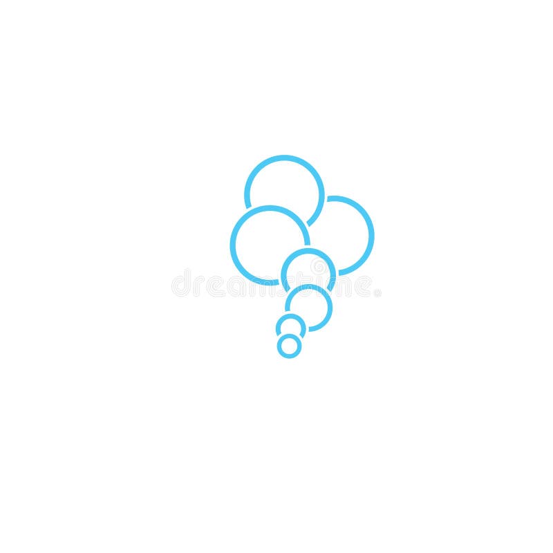 Blue Bubbles Vector Symbol Icon Illustration Stock Vector ...