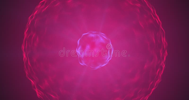 A Blue Bubbling, Ray-emitting Ball, Inside a Purple Sphere. Stock ...