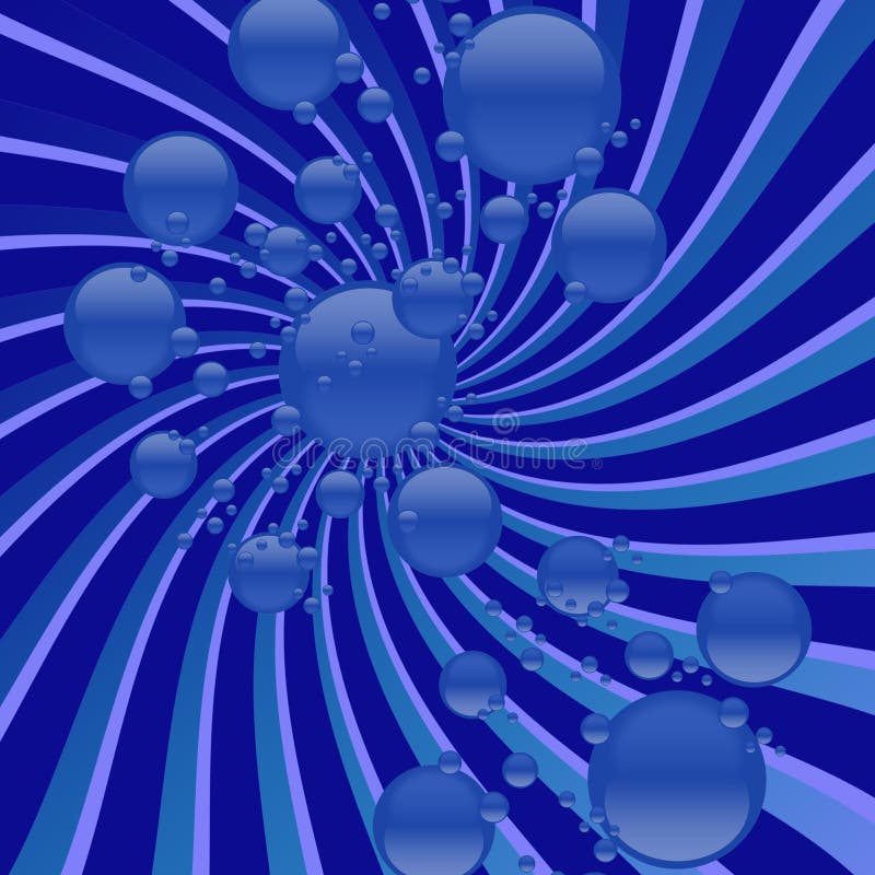 Blue Bubbly Swirling Vortex Stock Illustration - Illustration of frame ...
