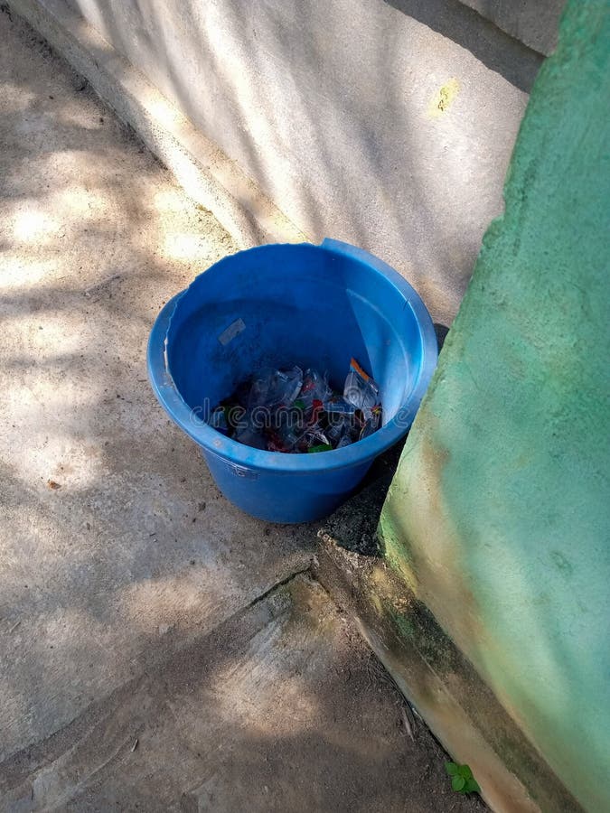 The Blue Bucket is Used To Dispose of Dry Waste. Placed in Front of the ...