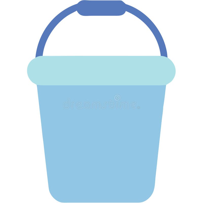 Blue Bucket Vector Illustration Practical for Kids Crafts and ...