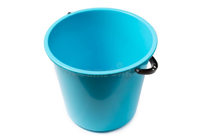 Blue Bucket on a White Background Stock Photo - Image of pail, isolated ...