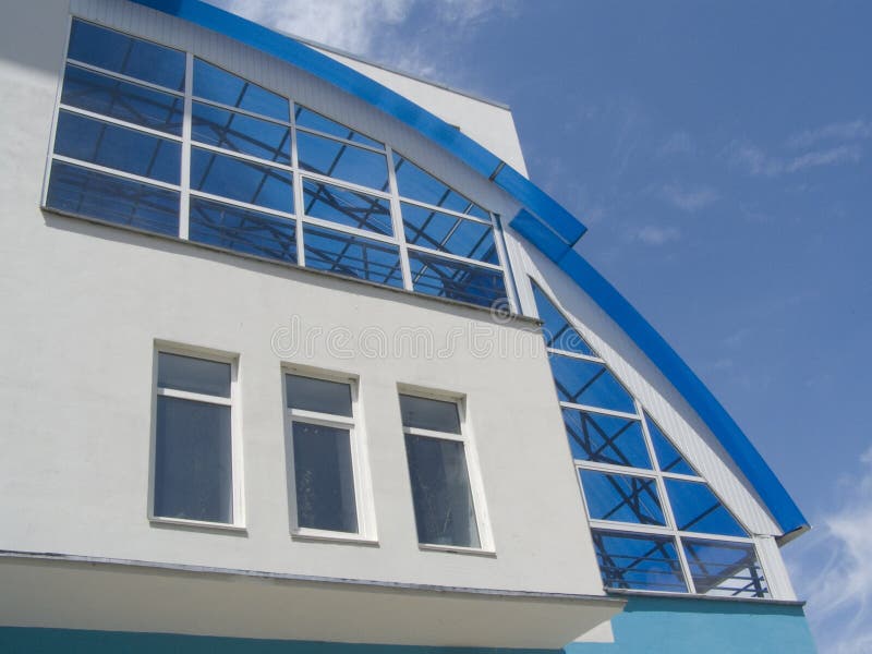 Blue building stock image. Image of block, pattern, skyscraper - 2562555