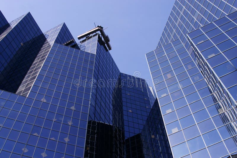 Blue building stock photo. Image of reflect, building, urban - 708998