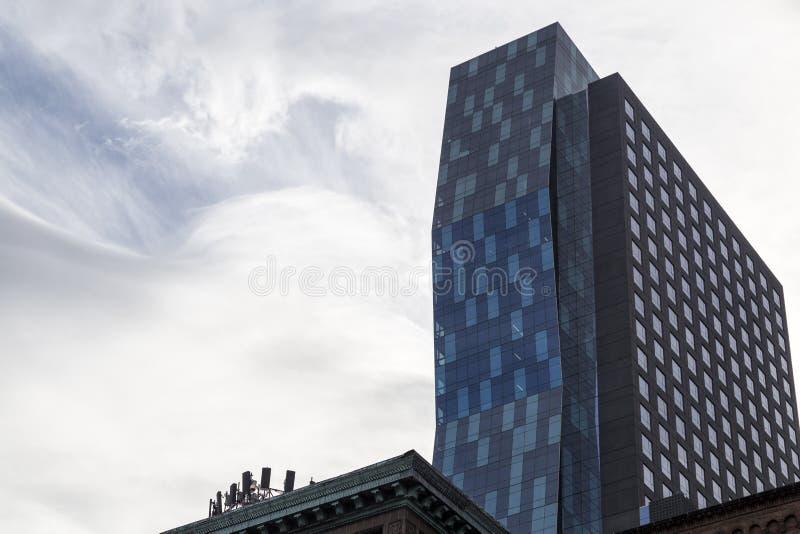 The blue building editorial photography. Image of tall - 106503317