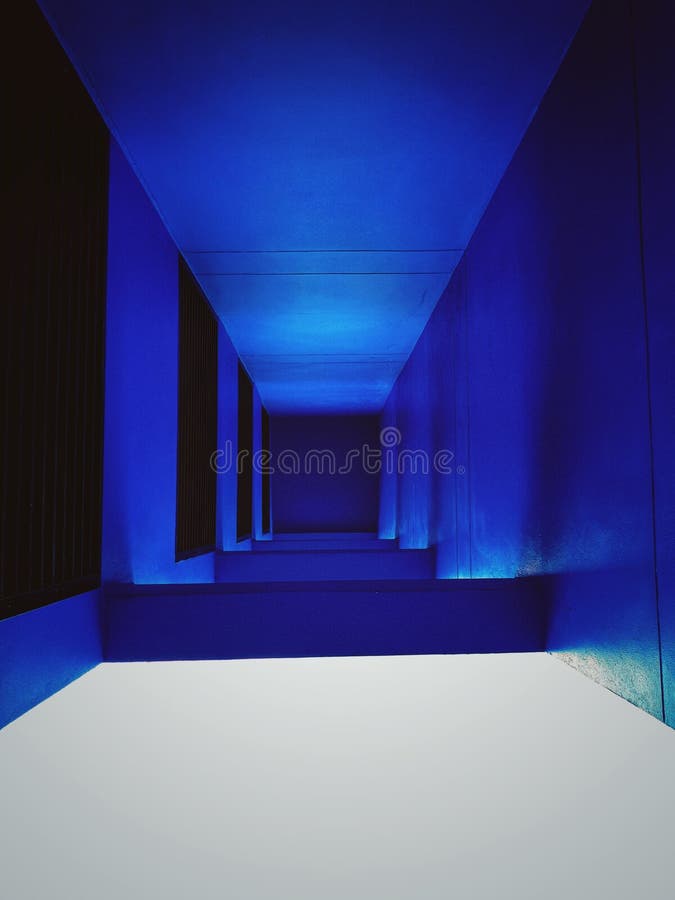 Blue building stock image. Image of blue, pensive, building - 159125081