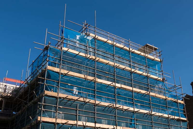 Blue Building Construction stock photo. Image of site - 51373502