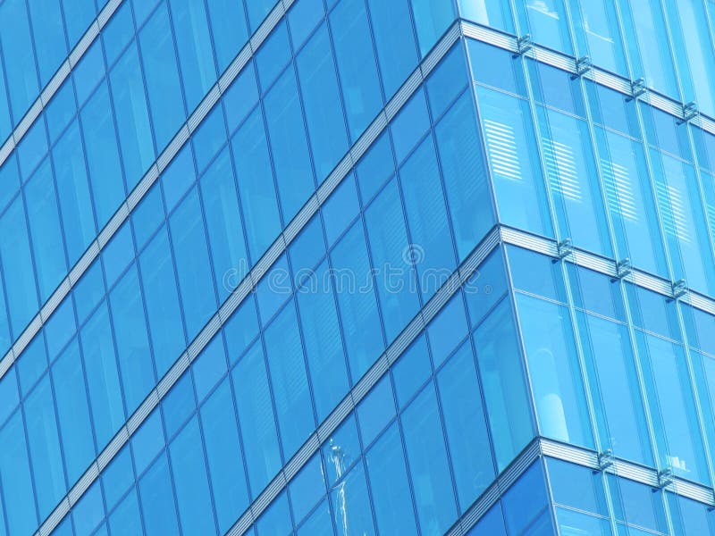 Blue building glass facade stock photo. Image of city, blue - 16136