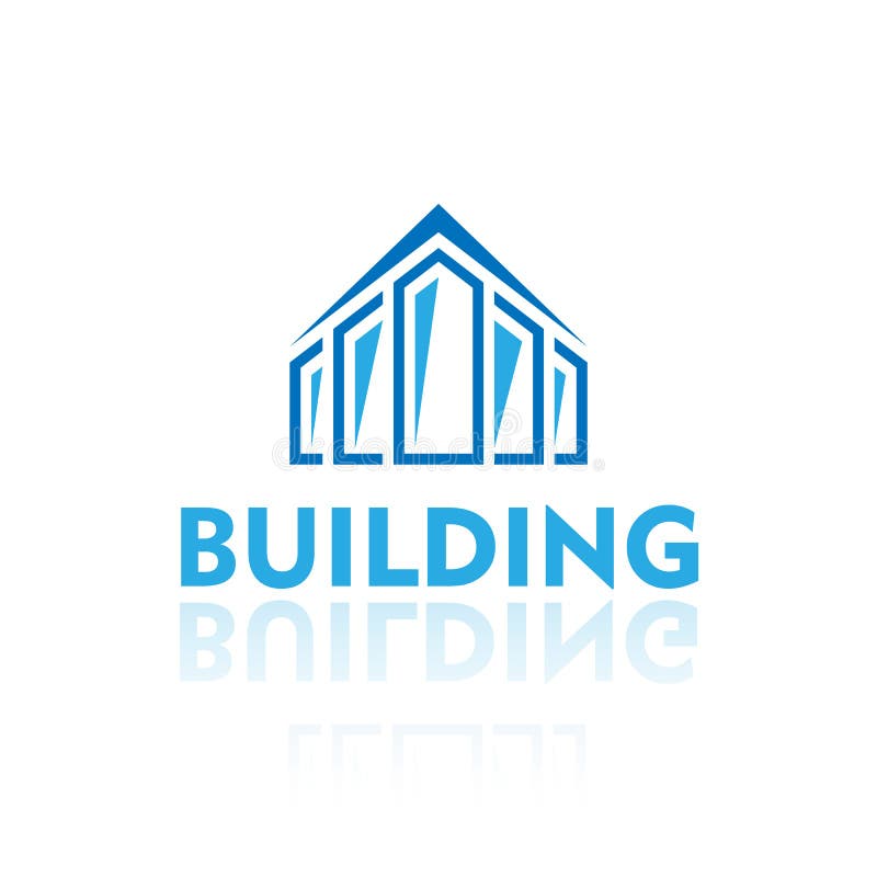 Blue building logo stock illustration. Illustration of housing - 12172270