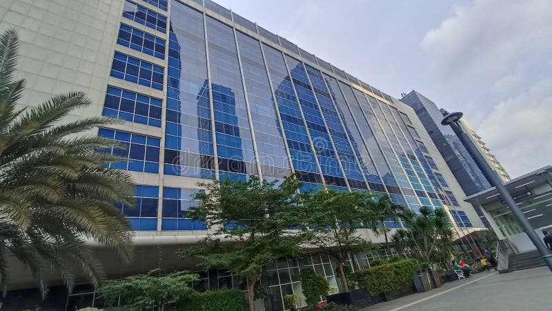 Blue Building in the Middle of Jakarta Stock Photo - Image of building ...