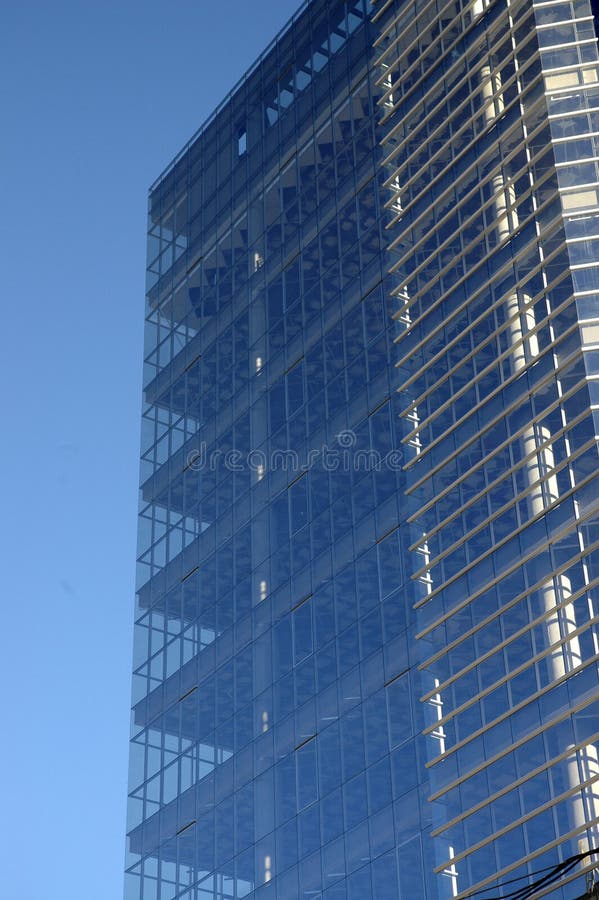 Blue Building perspective stock image. Image of construccion - 1518553