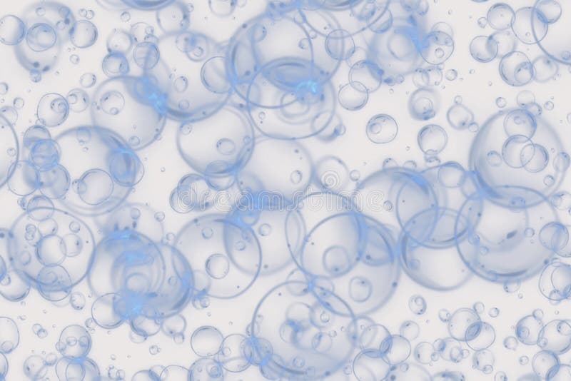Texture on a White Background Hand-drawn Blue Water Bubbles. Water ...