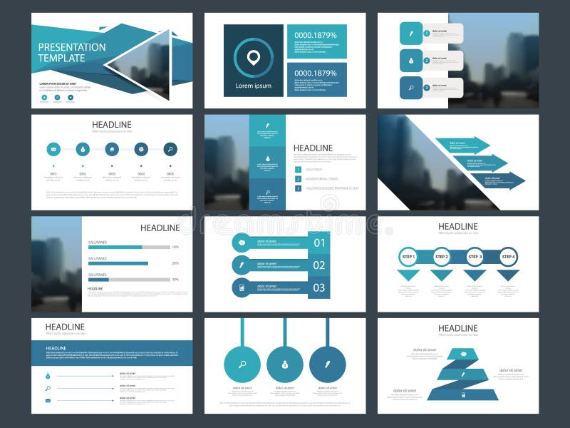Blue Bundle Infographic Elements Presentation Template. Stock Vector ...