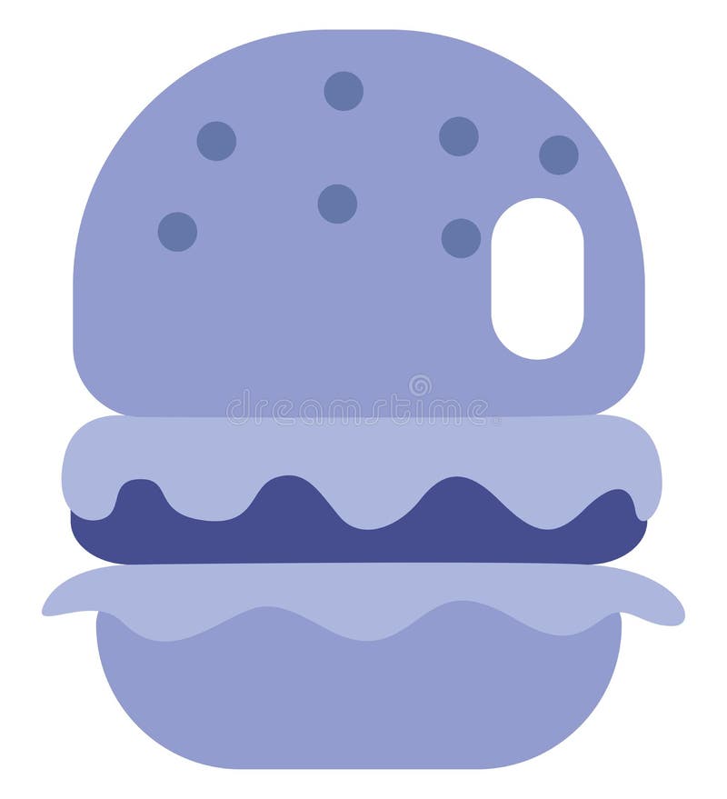 Blue Burger Icon Isolated on Blue Background. Hamburger Icon ...