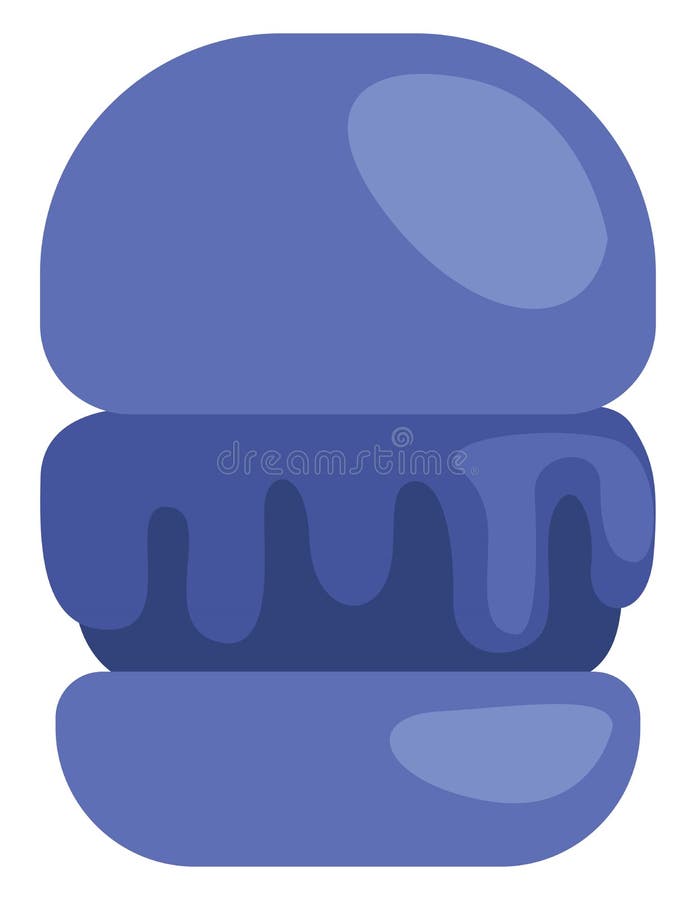 Blue Burger Icon Isolated on Blue Background. Hamburger Icon ...