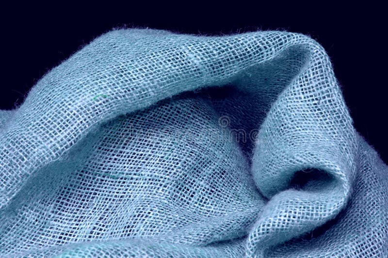 Blue Burlap Canvas on Dark Background Stock Photo - Image of burlap ...