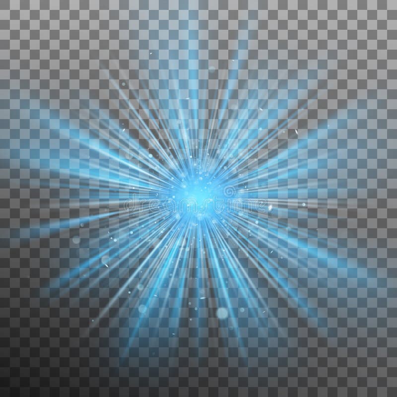 Blue Light Burst Effect. EPS 10 Vector Stock Vector - Illustration of ...