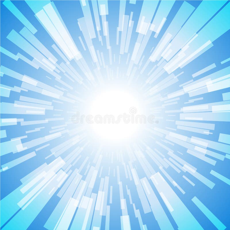 Blue Burst Ray Light Stripe Stock Vector - Illustration of flare, style ...