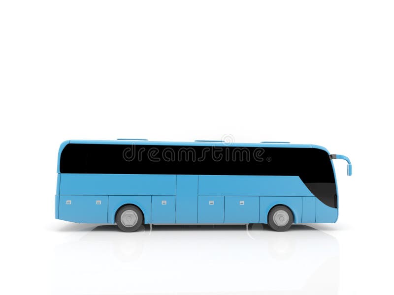 Blue bus stock illustration. Illustration of path, vehicle - 4491802