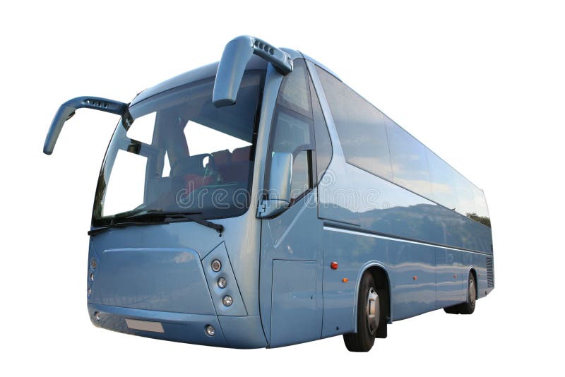 Blue bus stock photo. Image of coach, transport, isolated - 6358542