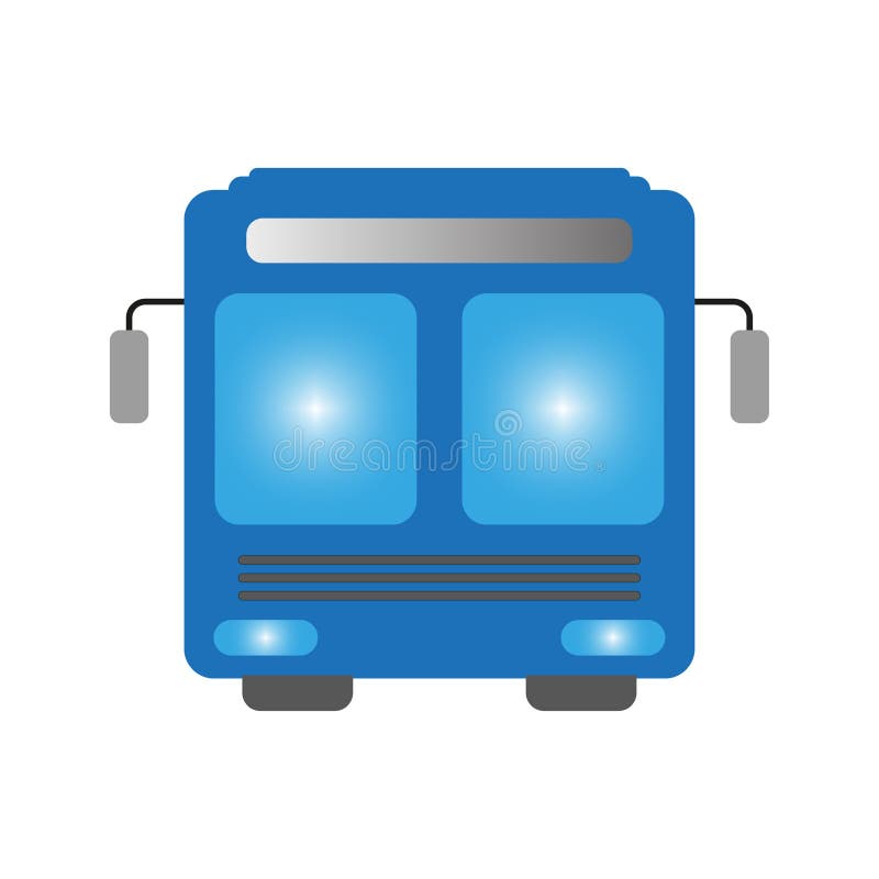 Blue Bus Icon. Vector Illustration Stock Vector - Illustration of ...