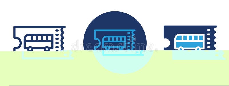 A Blue Bus Ticket with a White Background Stock Illustration ...