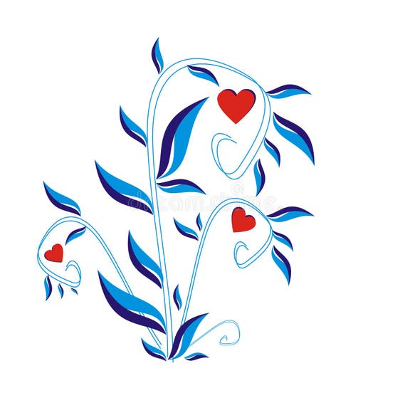 Blue bush stock illustration. Illustration of spring, curve - 2488325