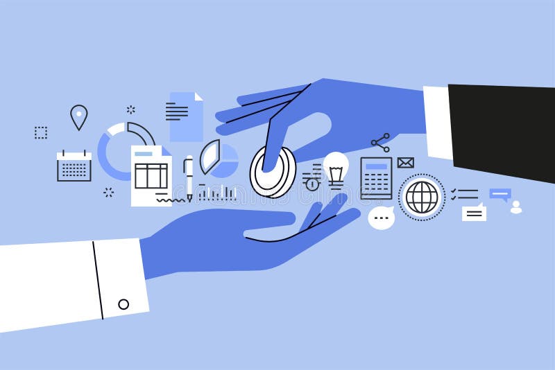 Vector Illustration of Investment, Banking, Loan, Project Financing ...